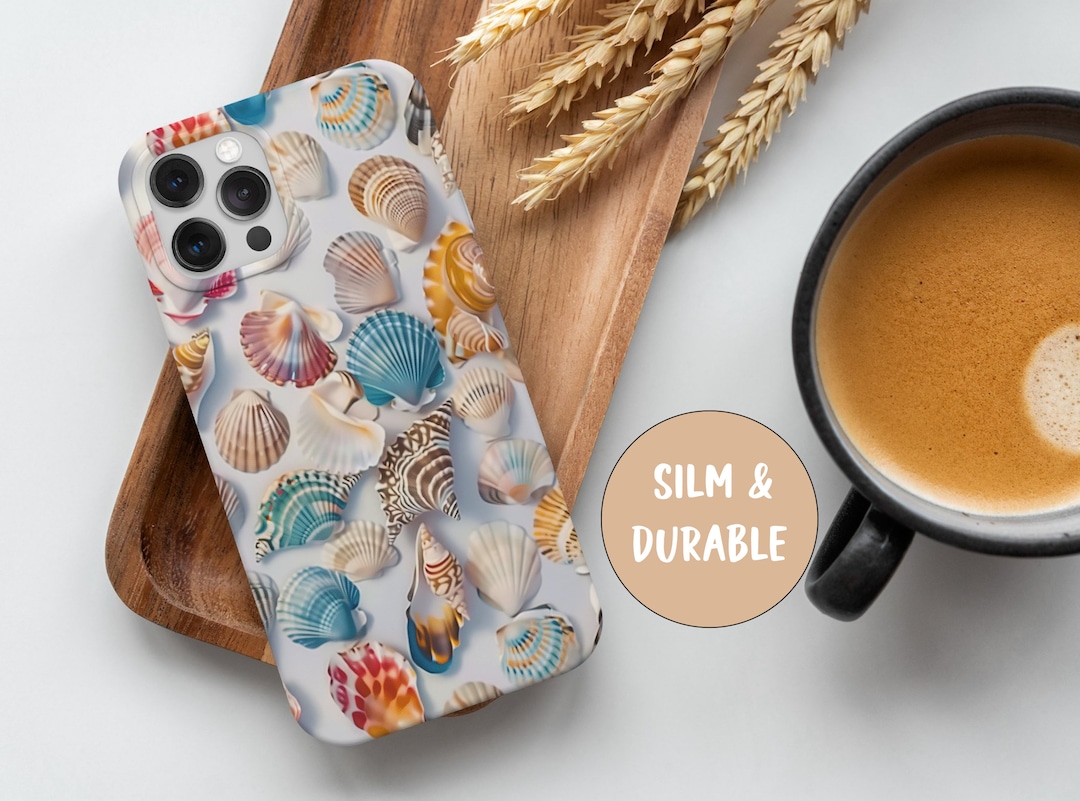 Summer Seashells Themed Phone Case, Beach Themed Cover, Phone Case for iPhone 15 14 13 12 11 Pro ...