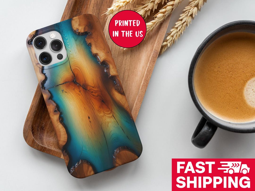 Faux Resin Epoxy Phone Case for iPhone 7 8 9 10 11 12 13 14 15 16 Pro ...