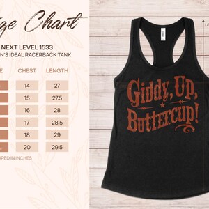 Giddy up Buttercup Graphic Tank Top: Women's Western Rodeo Style - Etsy