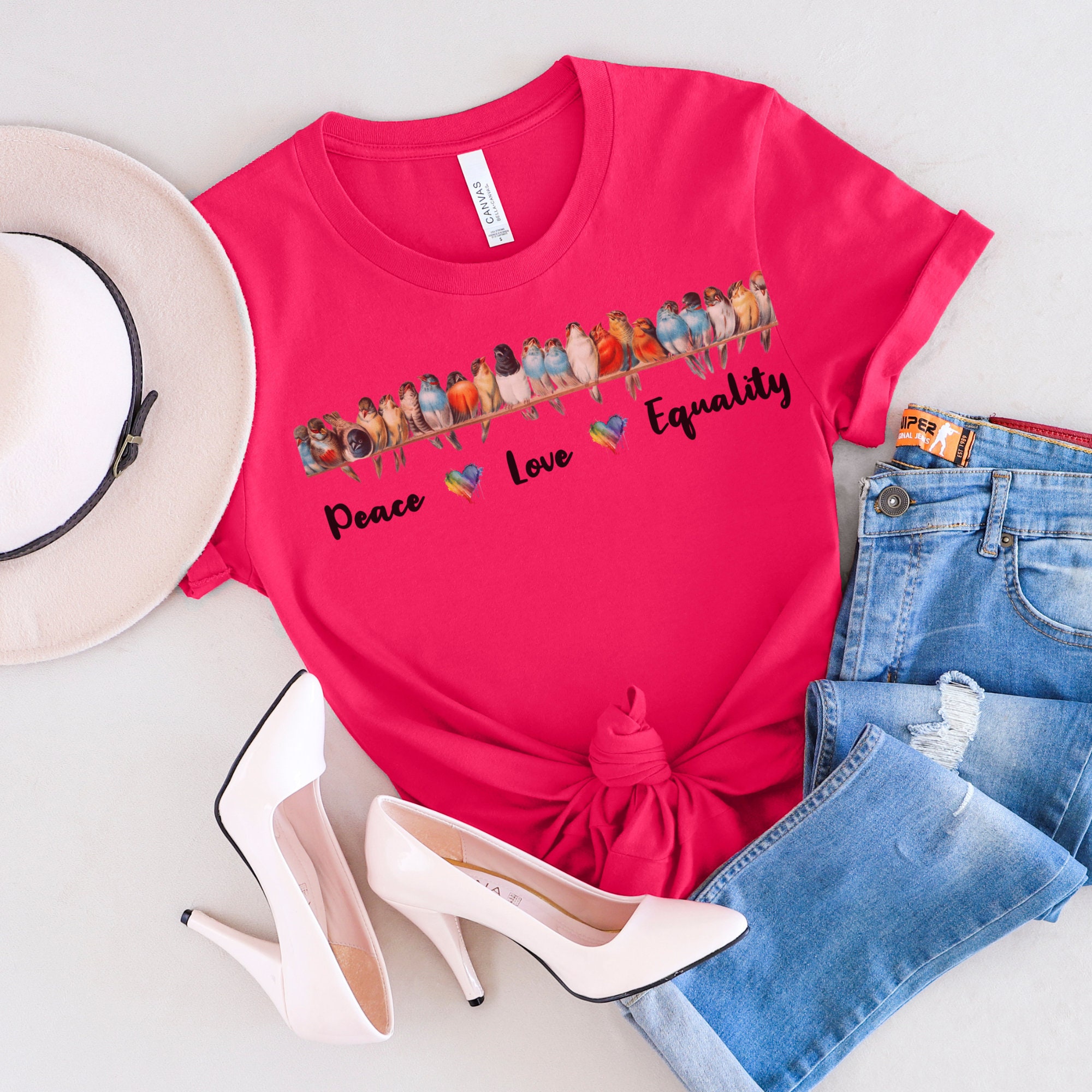 Peace Love Equality T-shirt Equality Tee Human Rights Shirt - Etsy