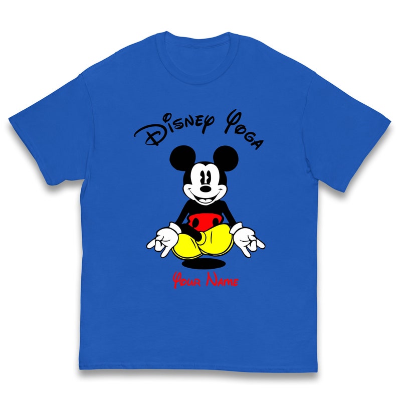 Personalised Disney Classic Mickey Mouse Yoga Shirt Mickey - Etsy