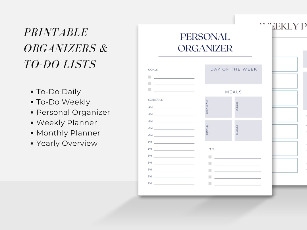 Printable to Do List | Daily, Weekly, Yearly | A4, A5 and US Letter ...