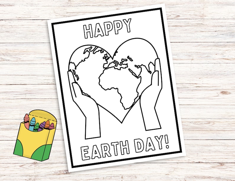 Earth Day Coloring Pages and Earth Day Word Search for Kids, Earth Day ...