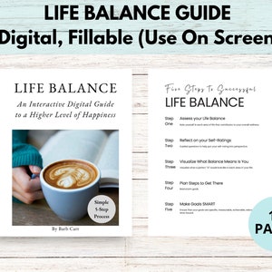 Life Balance Guide, Wheel of Life, Life Balance Planner, Self ...