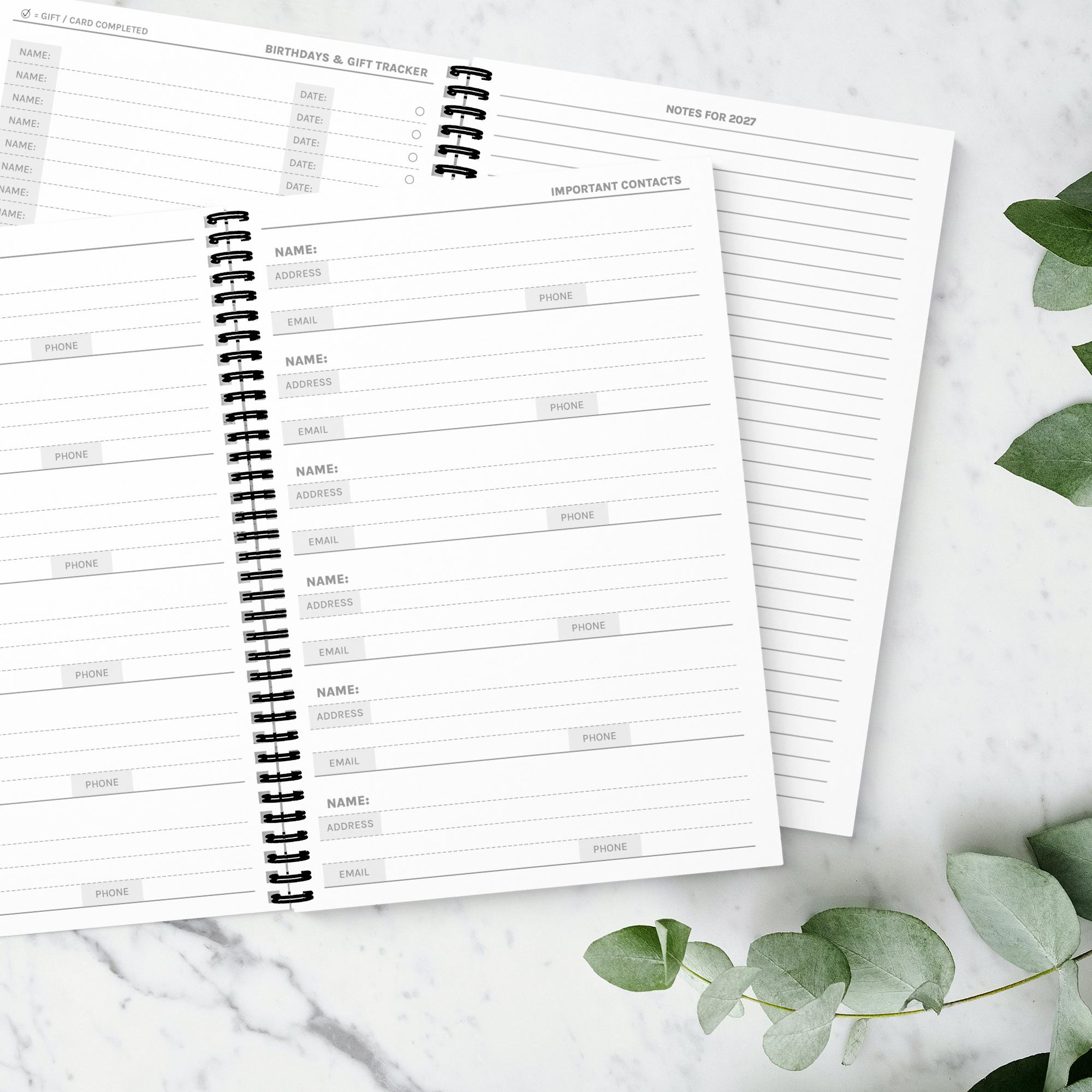 Kitty Cat 2026 2027 Diary A5 Week to View Journal Appointment Wirebound ...