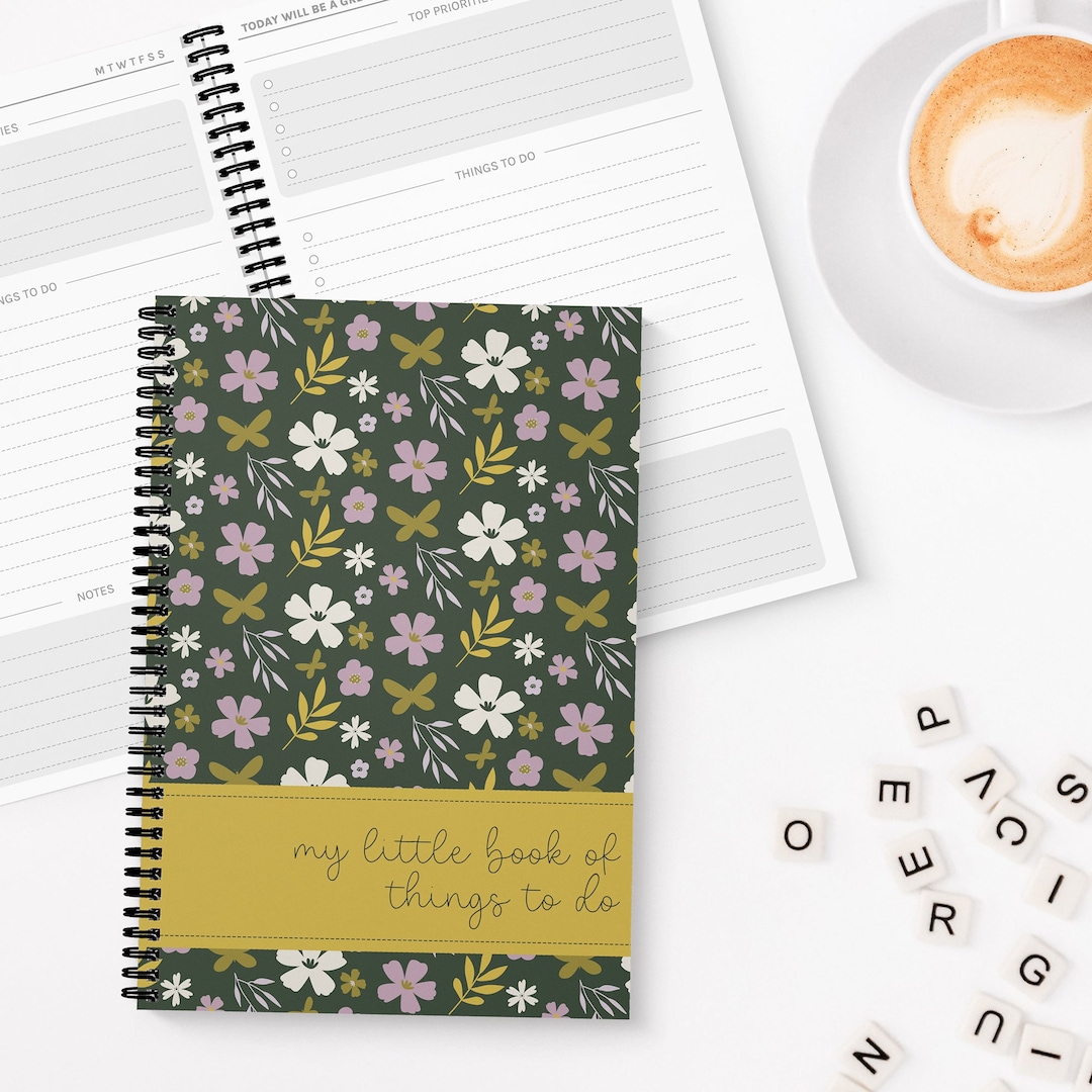 Vintage Floral to Do List Book A5 Task Planner Notes Shopping Lists ...