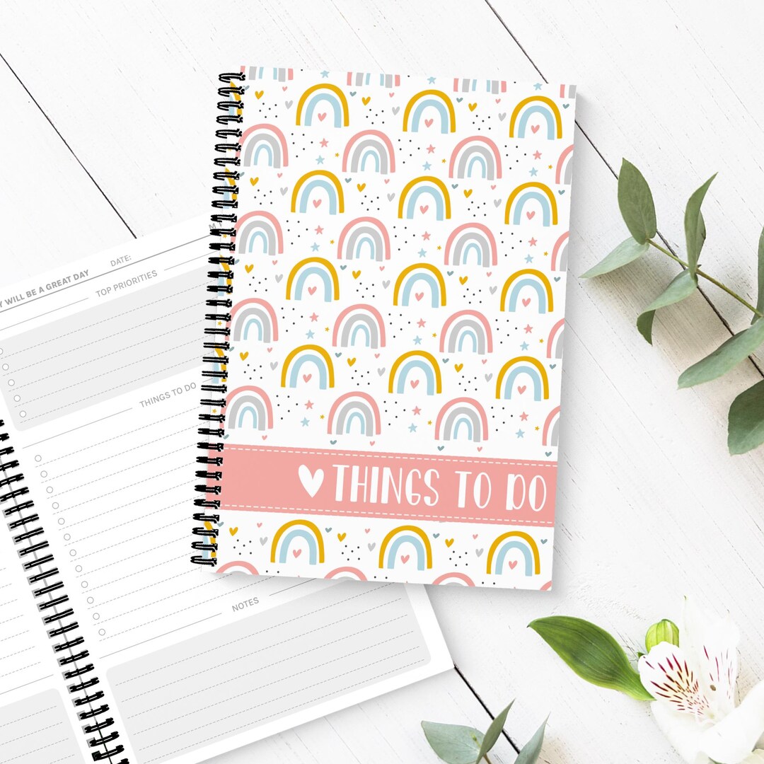 Rainbow Dreams to Do List Book A5 Task Planner Notes Shopping Lists ...