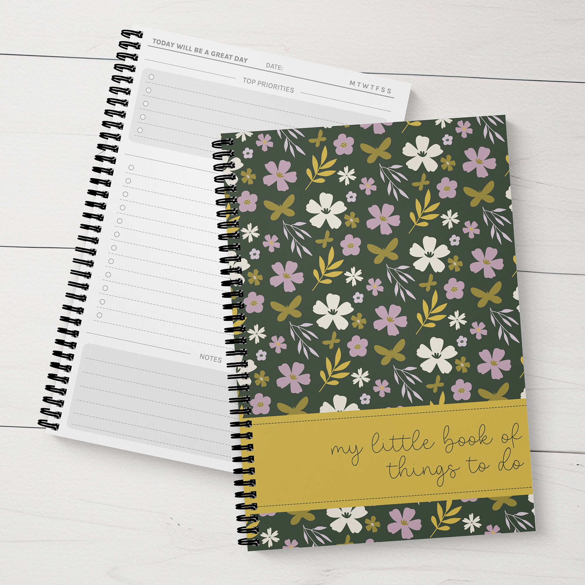 Vintage Floral to Do List Book A5 Task Planner Notes Shopping Lists ...