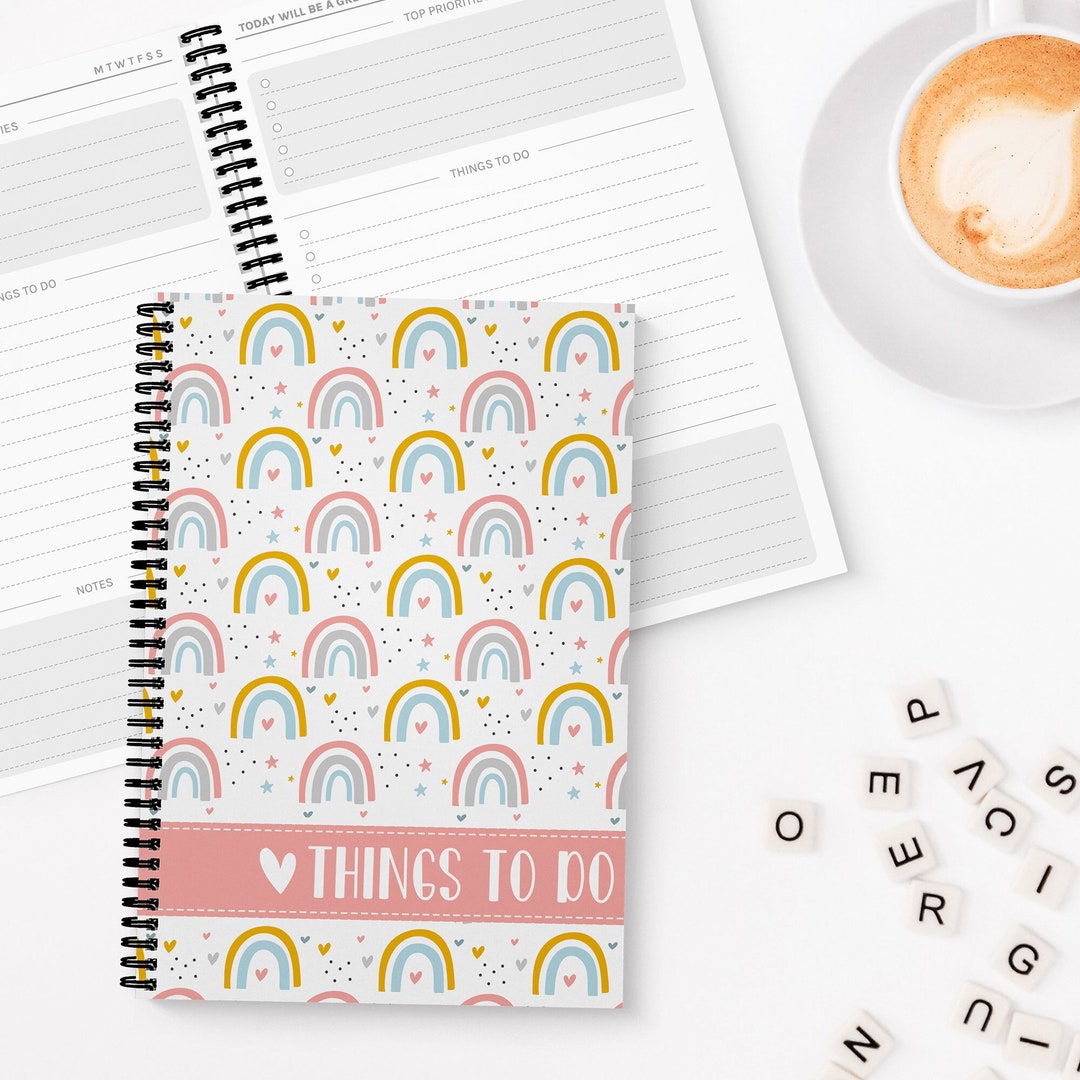Rainbow Dreams to Do List Book A5 Task Planner Notes Shopping Lists ...