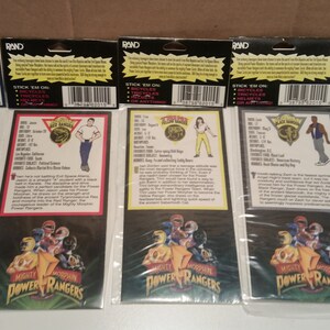Vintage Power Rangers Decal Pack 5 Packs Trini Kimberly Billy Zach ...
