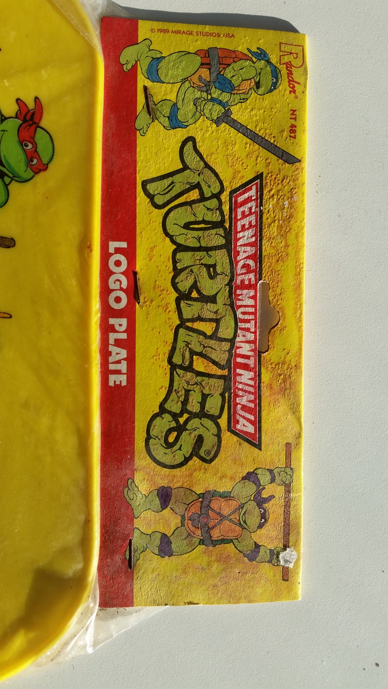 Vintage TMNT Logo Plate License Plate Kids Ride on NOS 1989 - Etsy