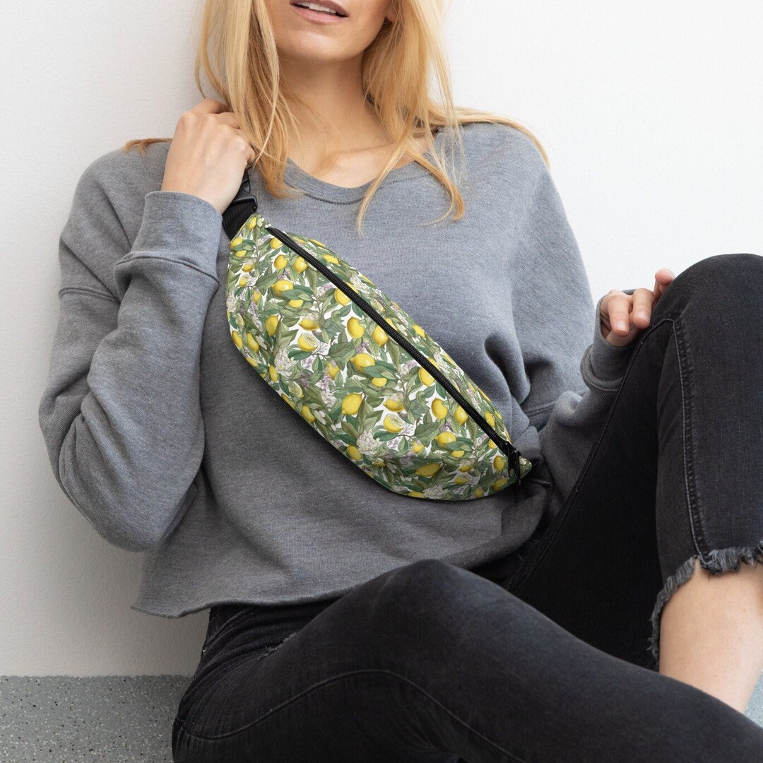 Fanny Pack With Lemon All Over Print, Fun Summer Fanny Pack, Waist Bag ...