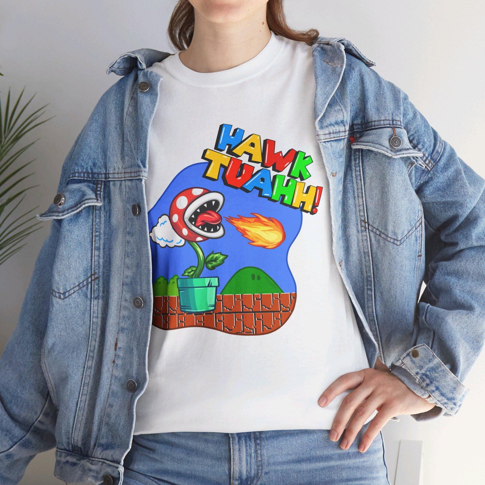 Fireball Spitting Pipe Piranha Plant | Video Game Pop-culture Shirt for ...