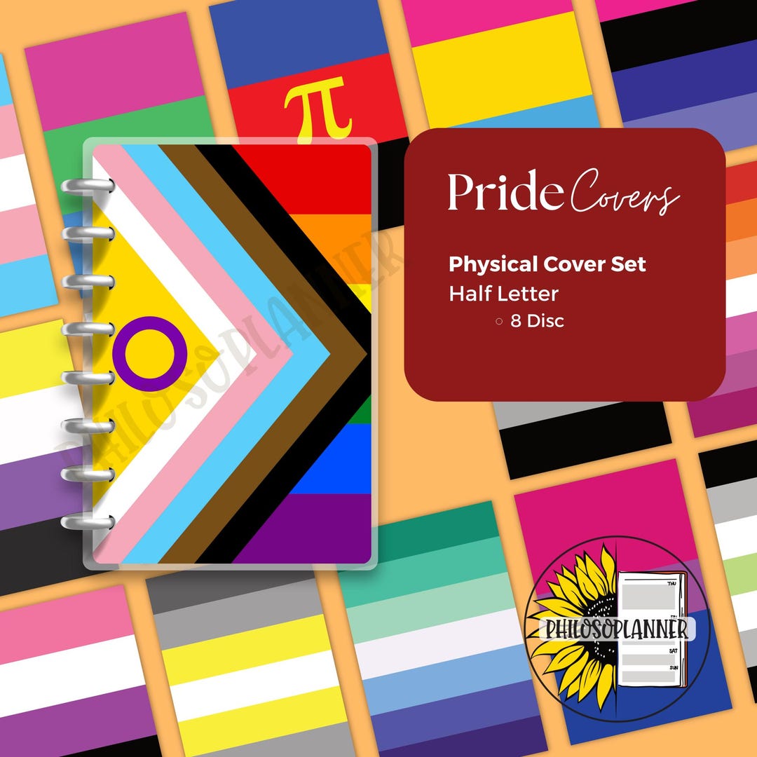 Pride Flag Planner Covers: Front and Back (laminated 10 Mil) - Etsy