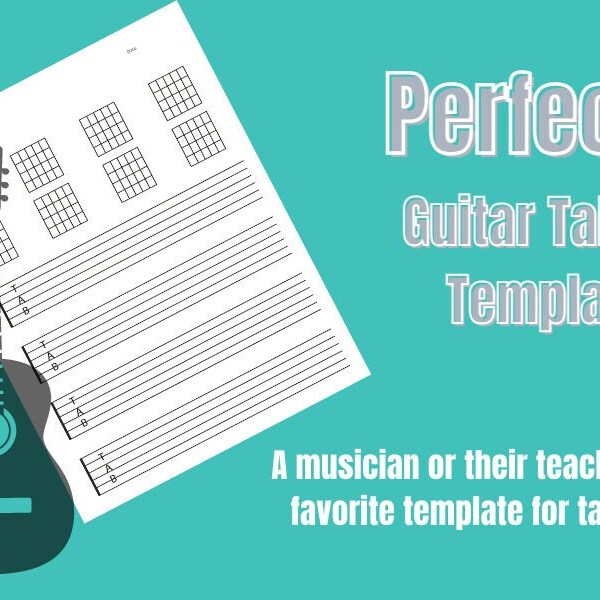 Guitar Tab Template - Etsy