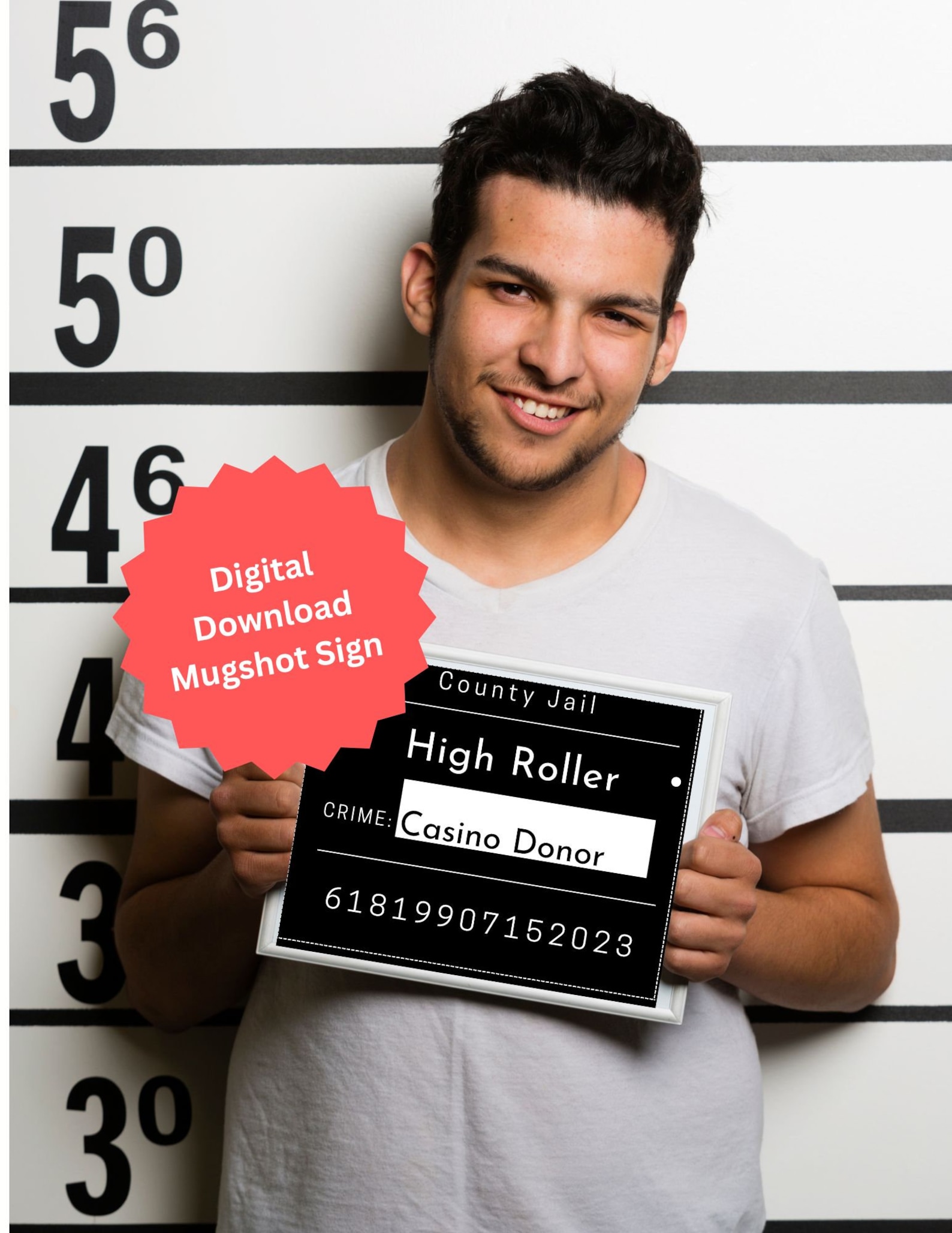 Mugshot Jail Signs, Party Props for Birthday, Retirement, Bachlorette ...