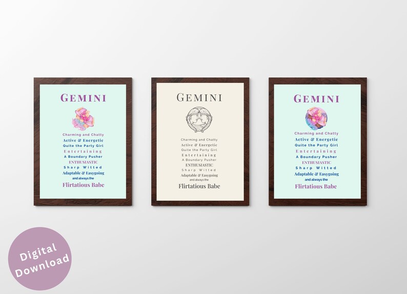 Gemini Woman Light Skin Tone Print|gemini Zodiac Traits|gemini ...