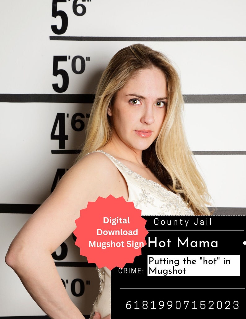 Mugshot Jail Signs, Party Props for Birthday, Retirement, Bachlorette ...