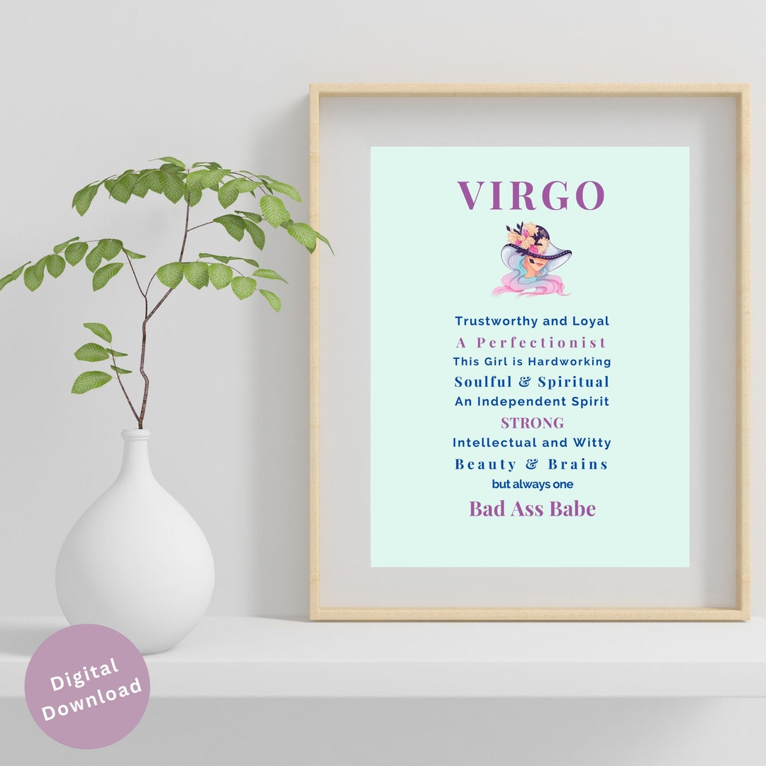 Virgo Woman Light Skin Tone Poster|virgo Personality Traits Print ...