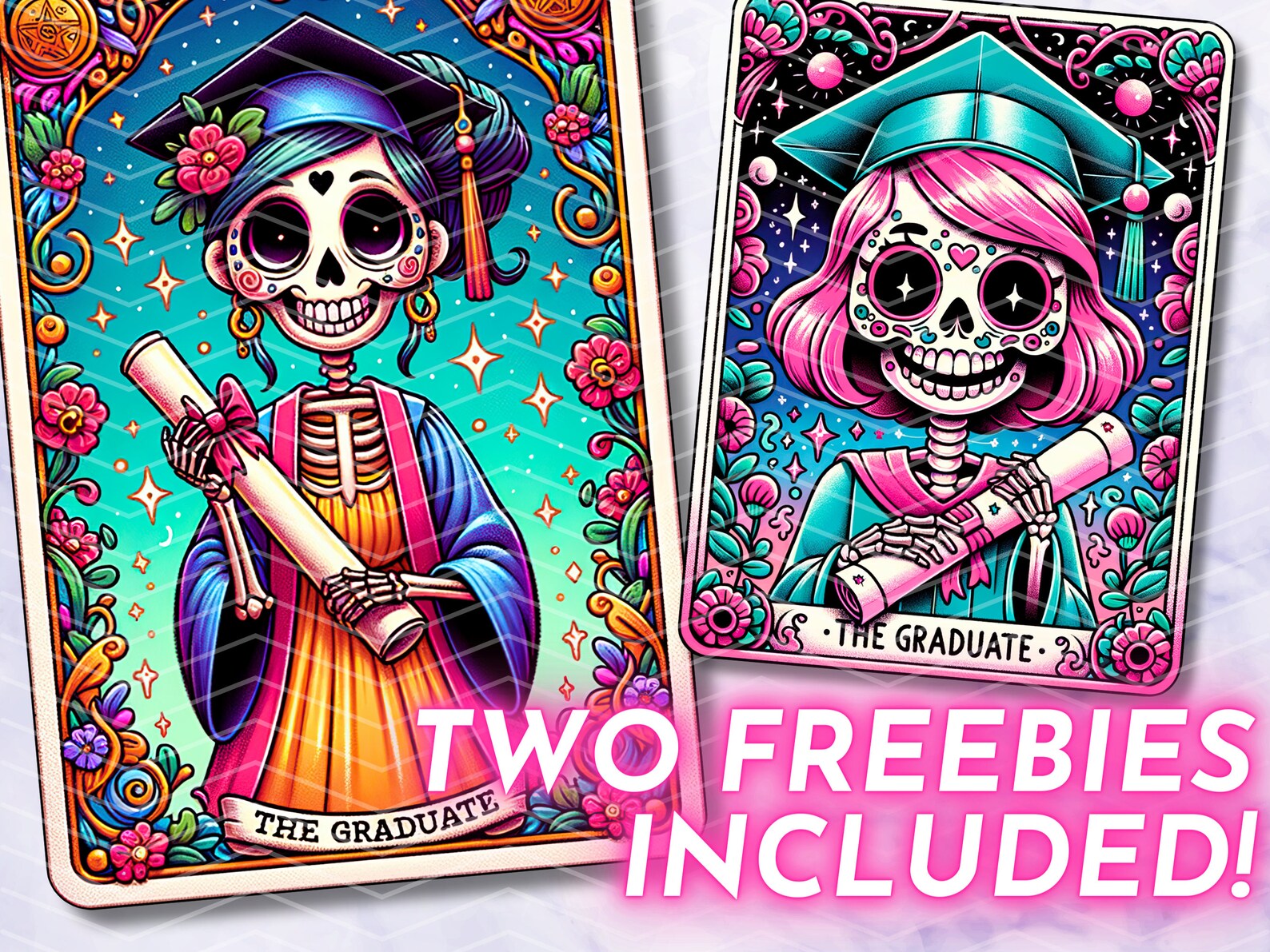 The Graduate Tarot Card PNG, Graduating Skeleton Sublimation Design ...