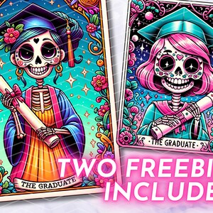 The Graduate Tarot Card PNG, Graduating Skeleton Sublimation Design ...