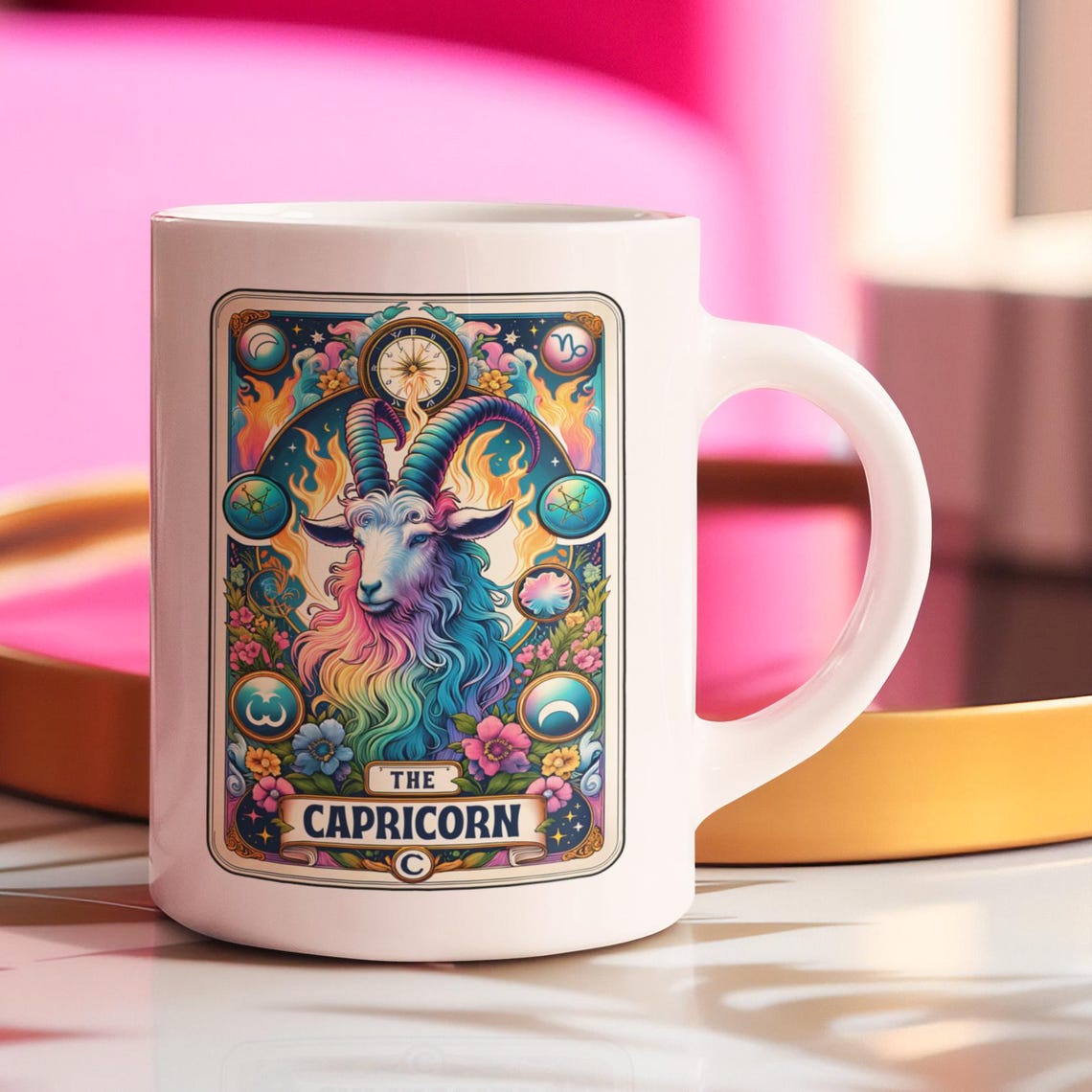 The Capricorn Tarot Card PNG, Zodiac Sublimation Design, Witchy ...
