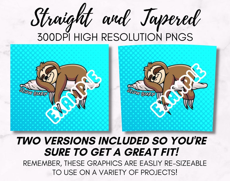 Slow Burn Sloth 420 Tumbler Wrap PNG 20oz Skinny Tumbler - Etsy