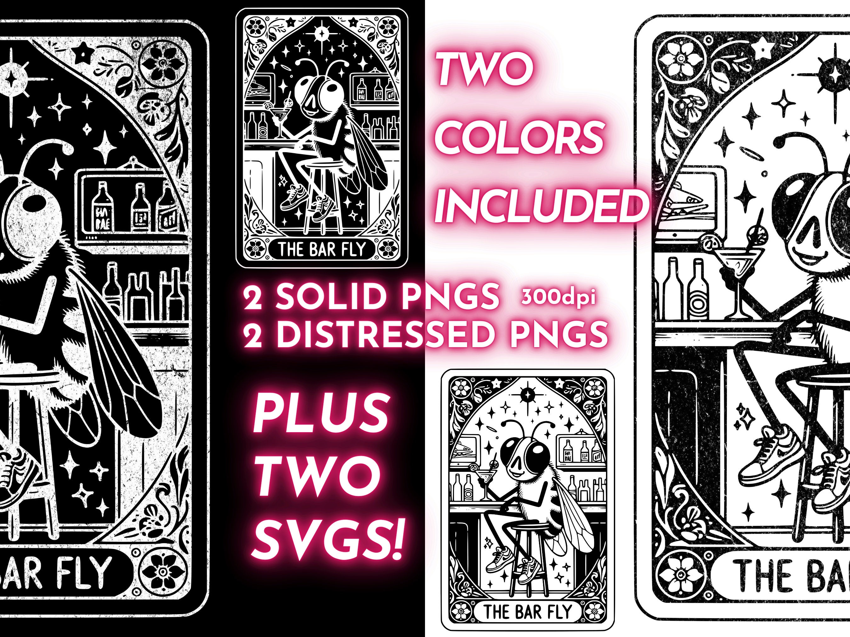 The Barfly Tarot Card SVG PNG, Funny Alcohol Sublimation Design, Witchy ...