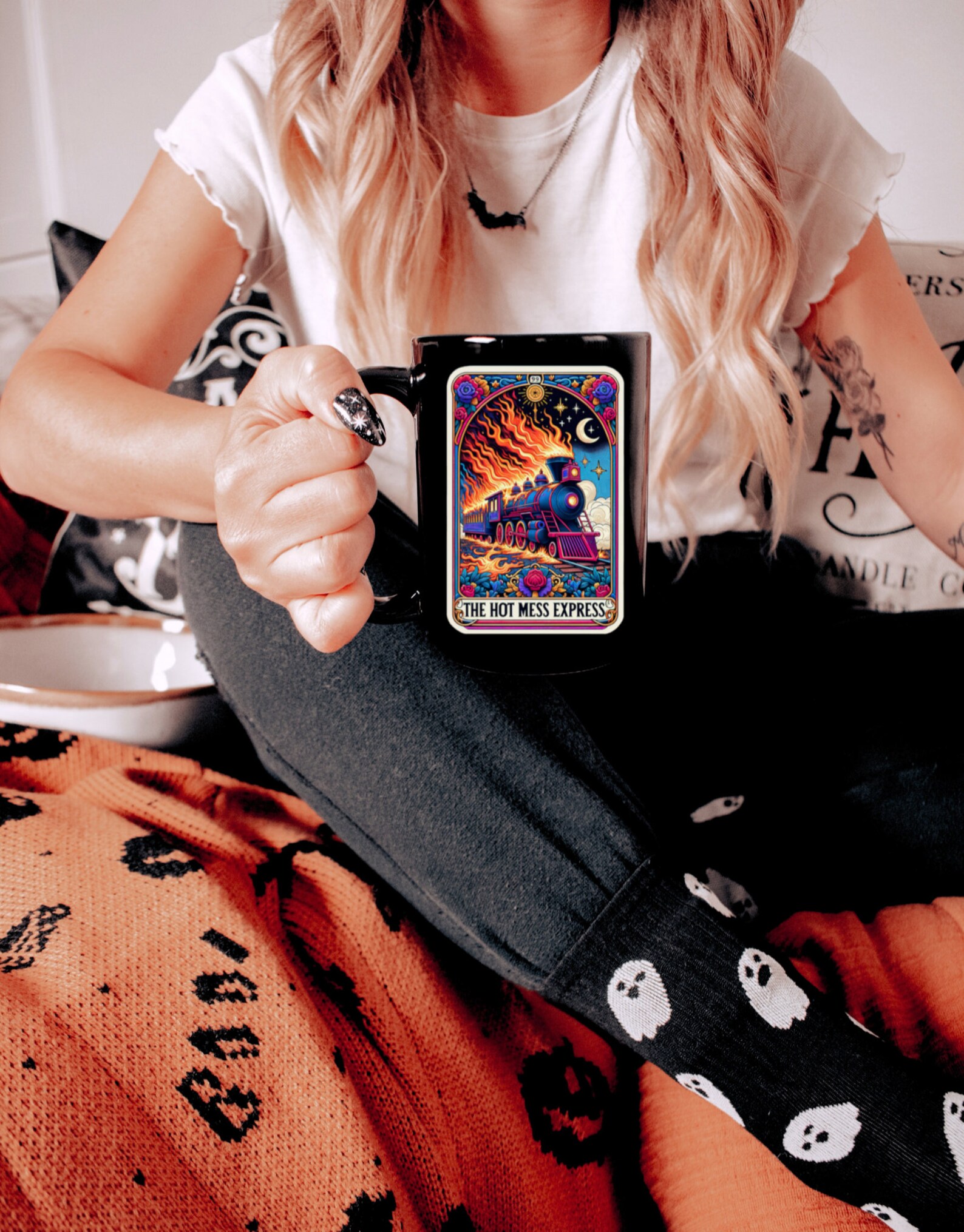 Hot Mess Express Tarot Card PNG, Funny Quote Mom Sublimation Design ...