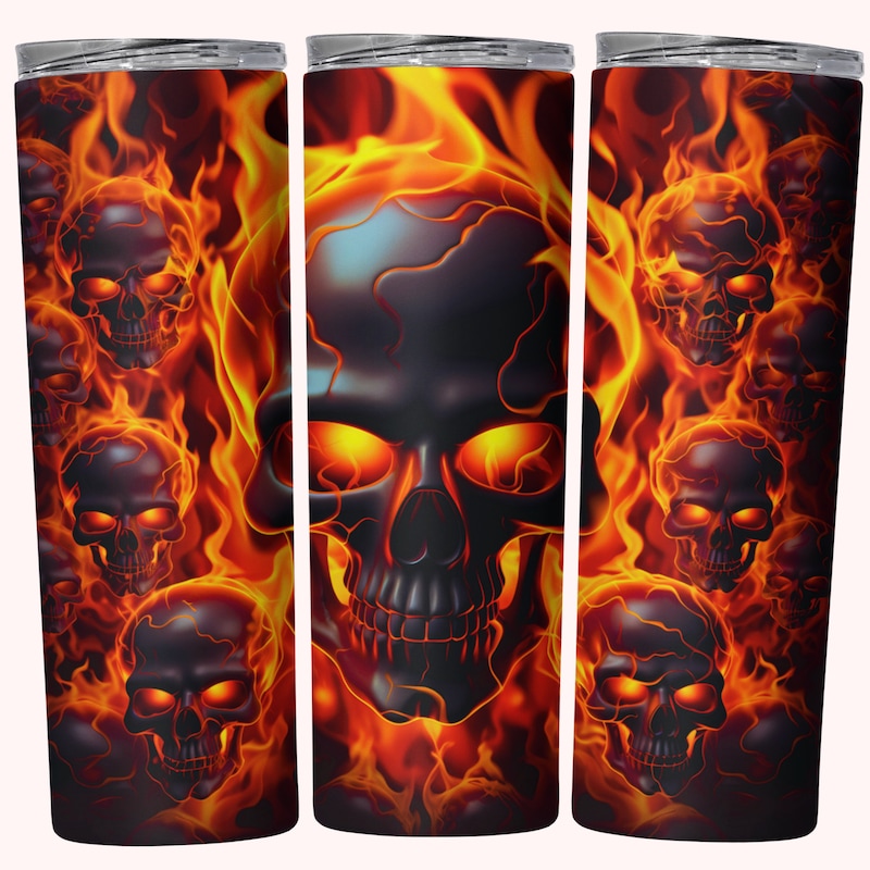 Tumbler With Fire Dragon - Etsy