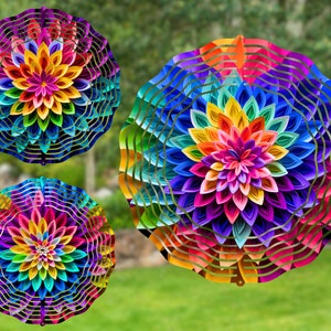 Mandala Wind Spinner PNG, Colorful Wind Spinner Sublimation Design ...