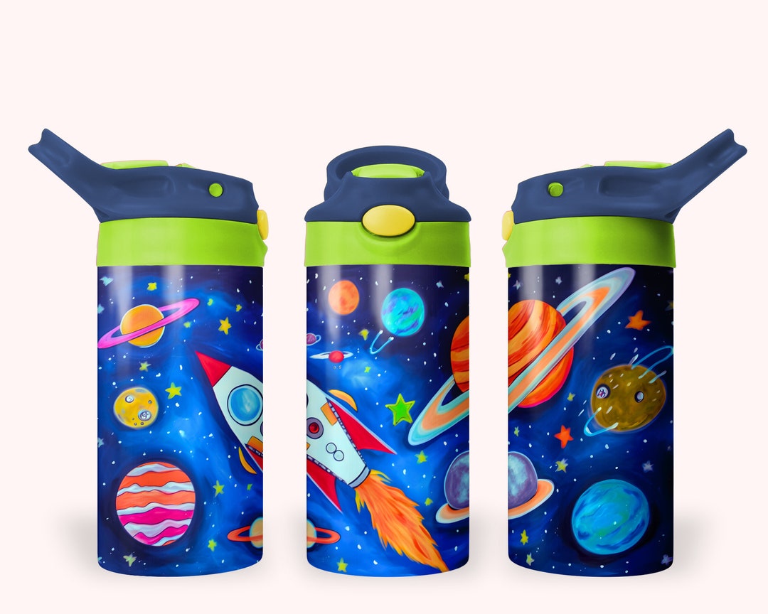Outer Space 12oz Kids Flip Top Sippy Cup Tumbler Wrap, 12oz Straight ...