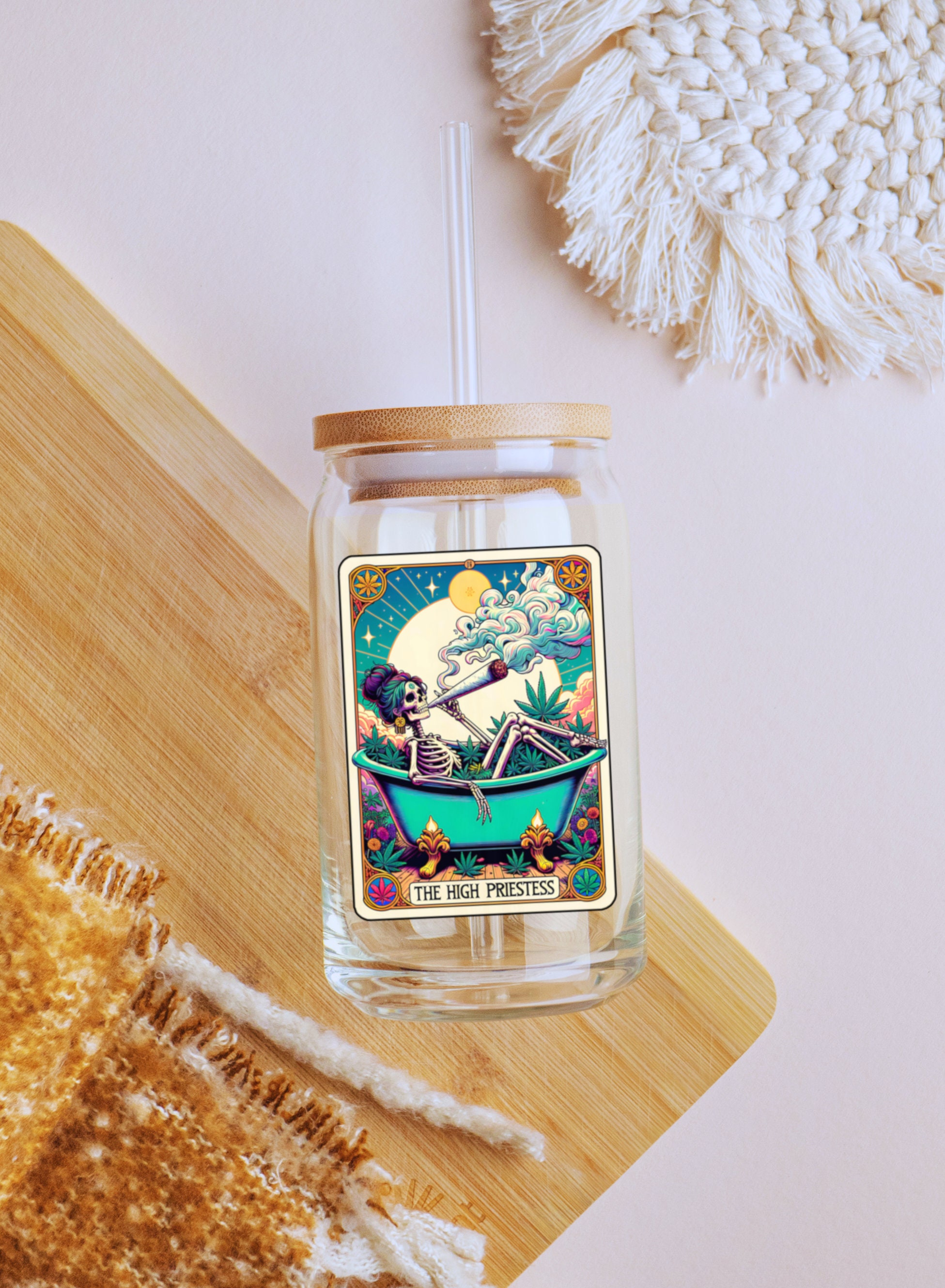 The High Priestess Tarot Card PNG, Funny 420 Cannabis Sublimation ...