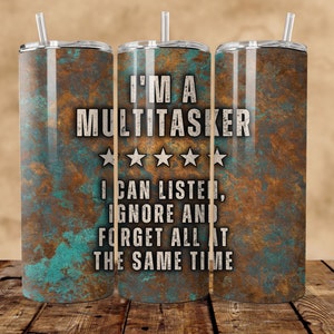 Metal Funny Tumbler Wrap for Men, Multi-tasker 20oz Skinny Tumbler ...