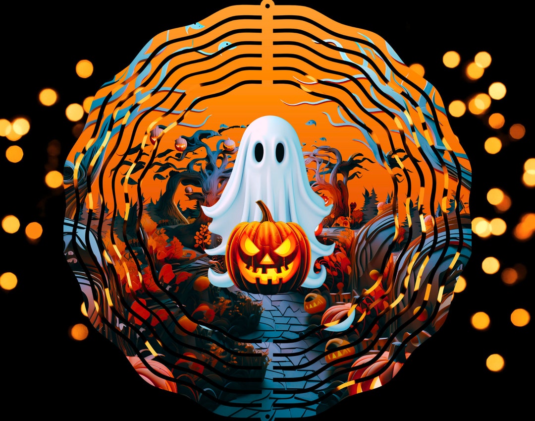 Halloween Wind Spinner PNG, Spooky Wind Spinner Sublimation Design ...