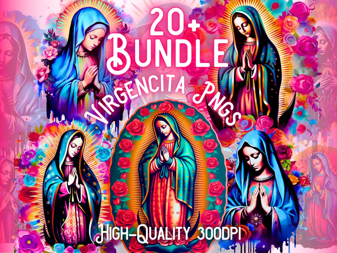 Virgencita Clip Art Bundle, Virgen De Guadalupe PNG, Our Lady of ...