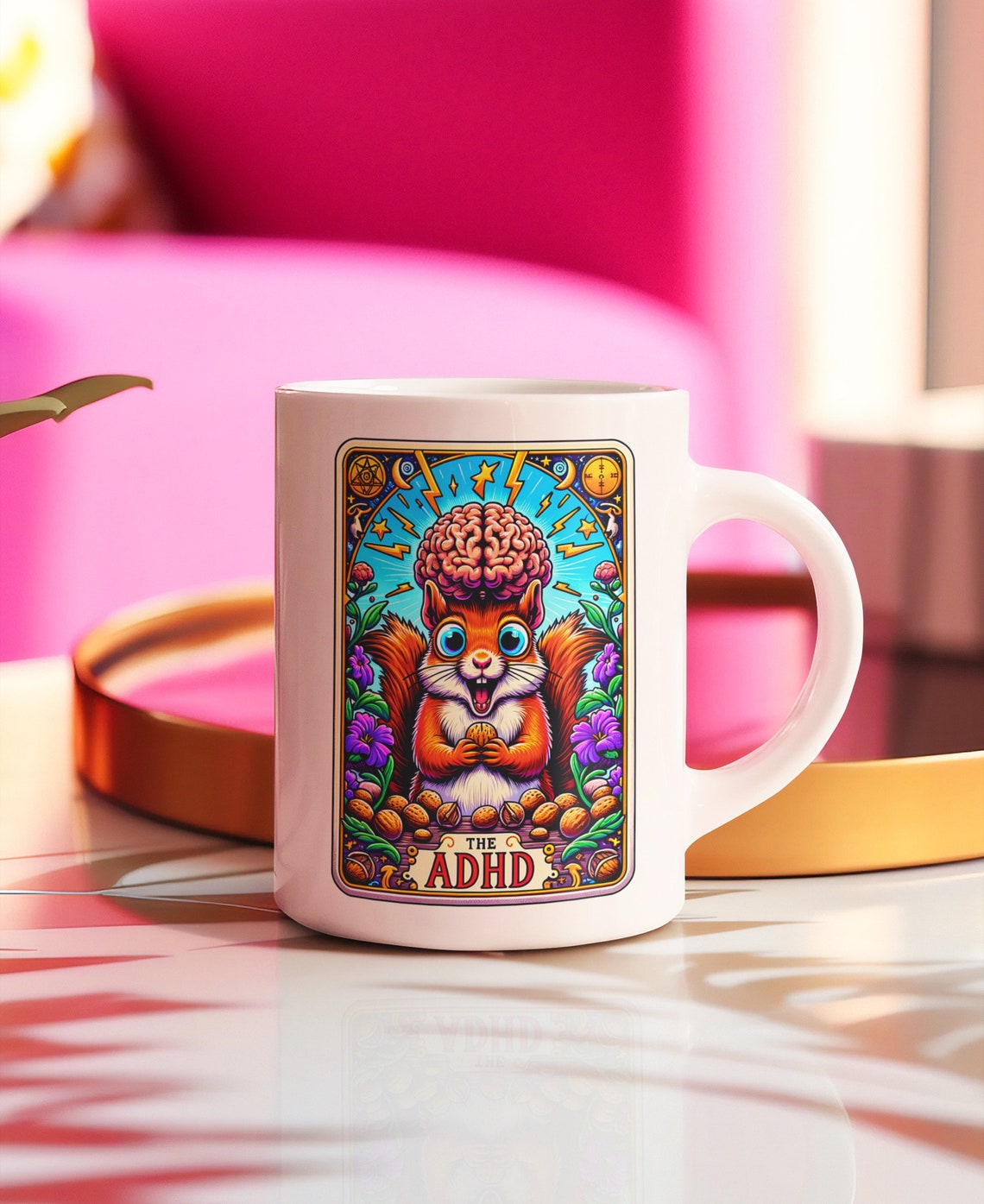 The ADHD Funny Tarot Card PNG, Neurodivergent Sublimation Design, ADD ...