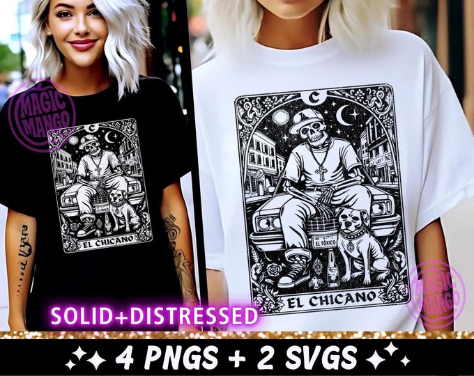 El Chicano Tarot Card PNG Design, Trendy Sugar Skull Design File,la ...