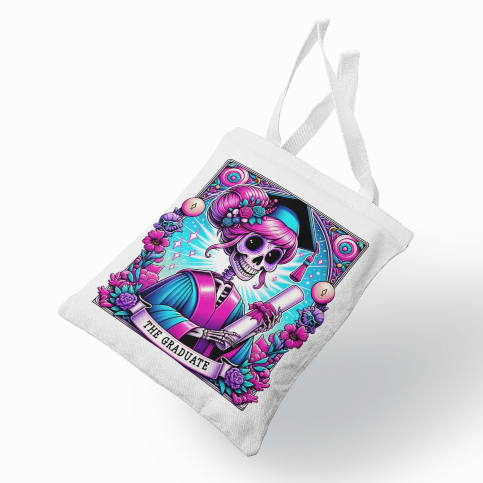 The Graduate Tarot Card PNG, Graduating Skeleton Sublimation Design ...