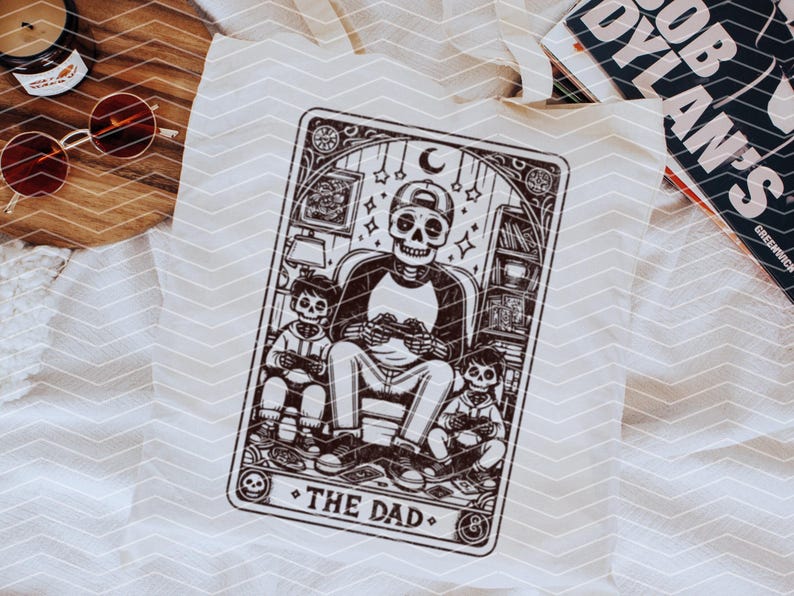 The Dad Tarot Card SVG PNG, Dad Skeleton Trendy Sublimation Design ...