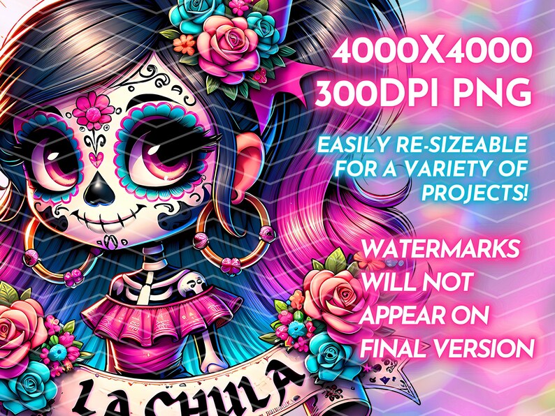 La Chula PNG, Funny Mexican Sublimation Design, Spanish Latina Skeleton ...