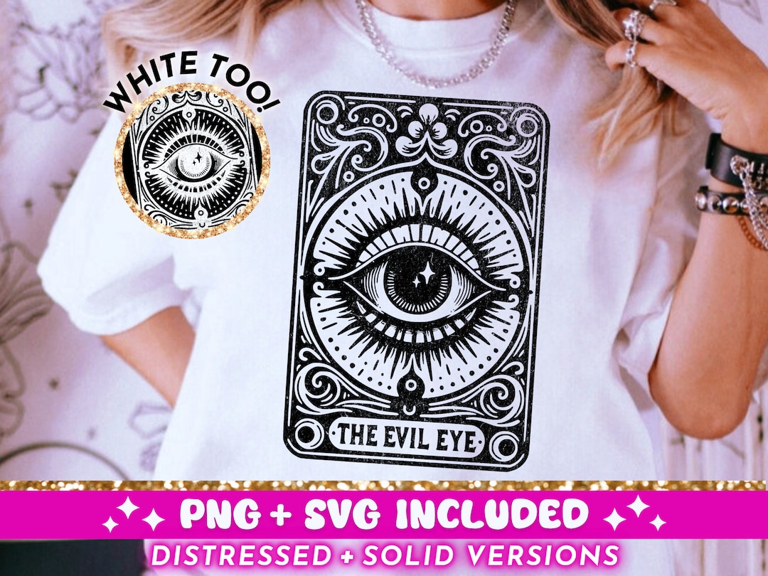 The Evil Eye Tarot Card SVG PNG, Witchy Evil Eye Sublimation Design ...