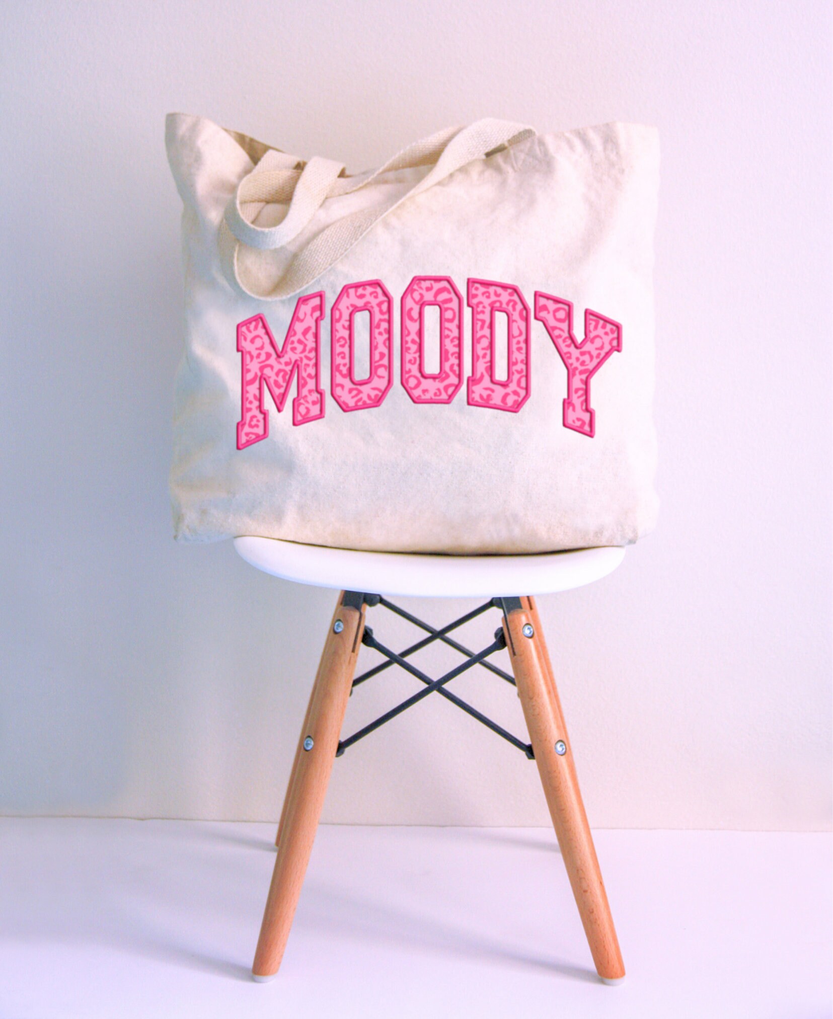 Moody Embroidered PNG, Funny Leopard Varsity Letter PNG, Sassy ...