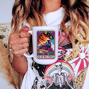 Hot Mess Express Tarot Card PNG, Funny Quote Mom Sublimation Design ...