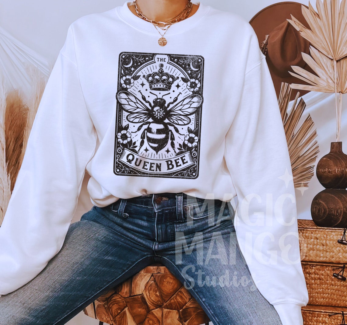 The Queen Bee Tarot Card SVG PNG, Witchy Vibes Sublimation Design ...