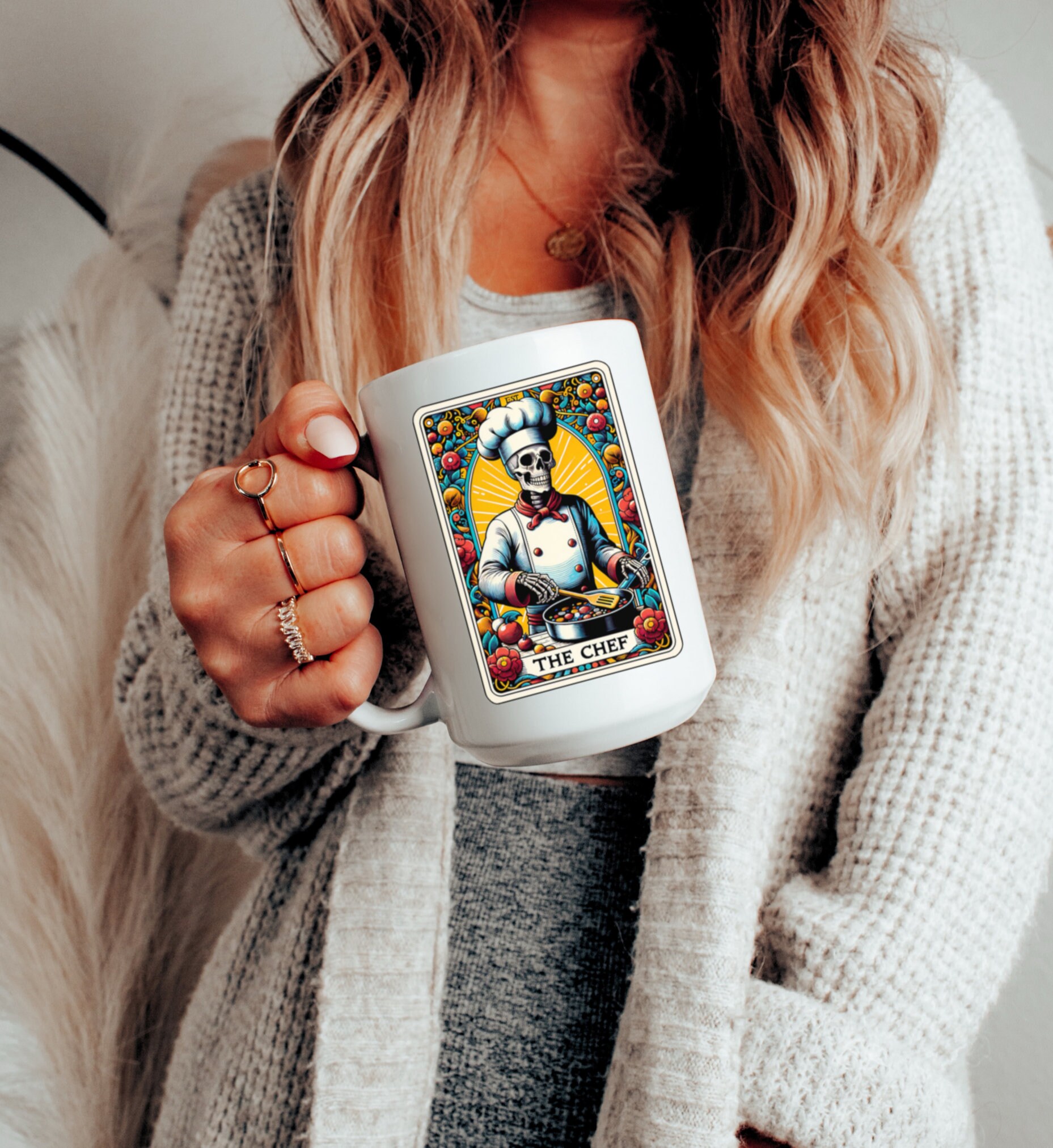 The Chef Tarot Card PNG, Skeleton Cook Sublimation Design, Cool Dad ...