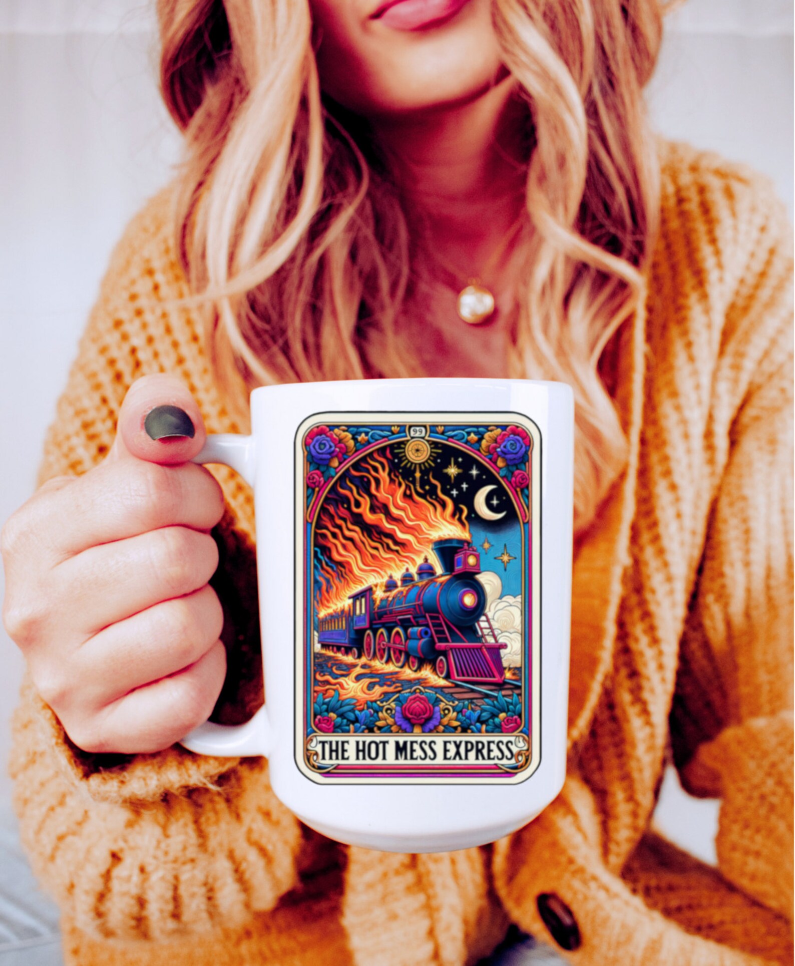 Hot Mess Express Tarot Card PNG, Funny Quote Mom Sublimation Design ...