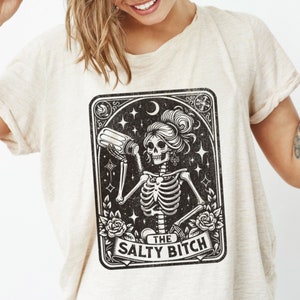 The Salty Bitch Tarot Card SVG PNG, Sarcastic Sweary Skeleton ...