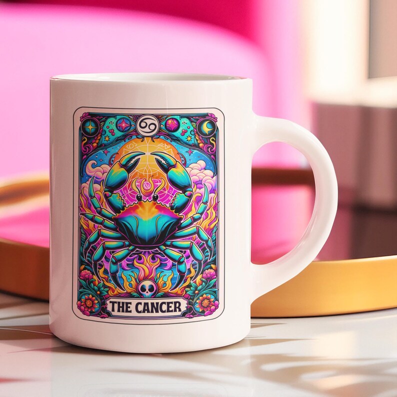The Cancer Tarot Card PNG, Zodiac Sublimation Design, Witchy Celestial ...