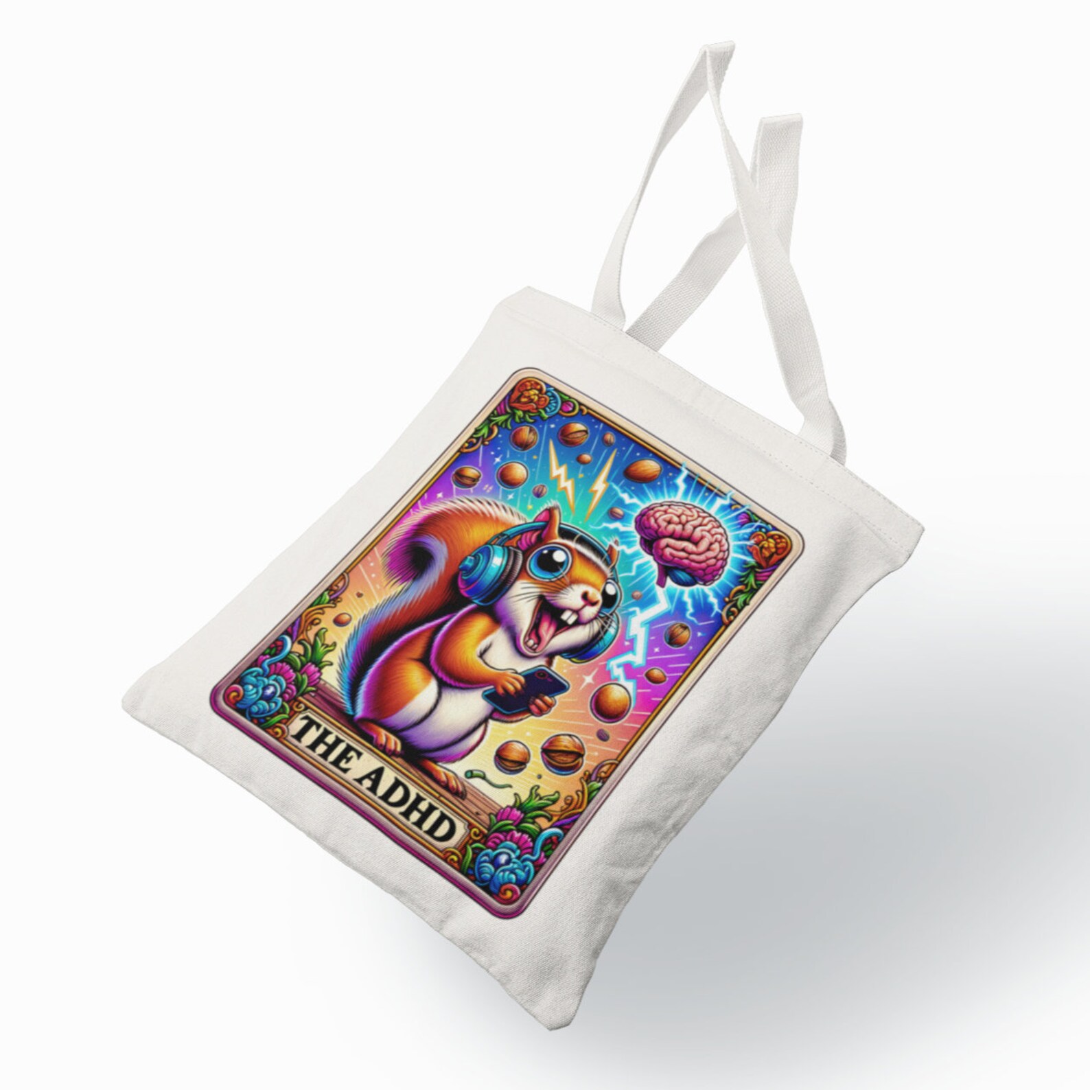 The ADHD Funny Tarot Card PNG, Neurodivergent Sublimation Design, ADD ...